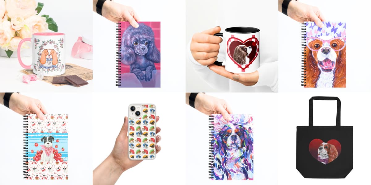 Custom Pet Portraits and Dog-Themed Merchandise – Jolly Pet Portraits